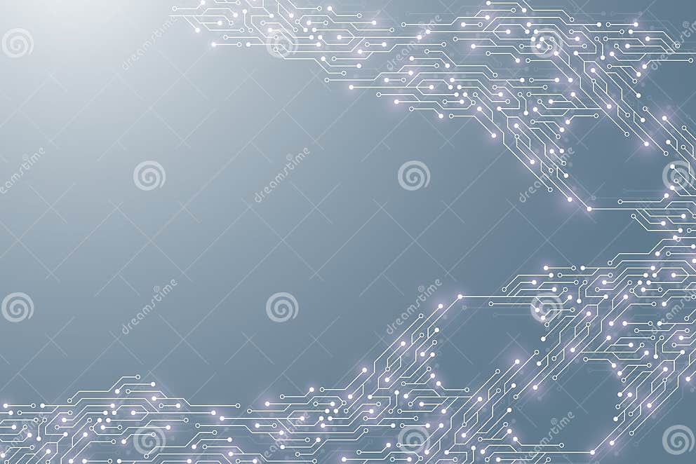 Computer Motherboard Background with Circuit Board Electronic Elements ...