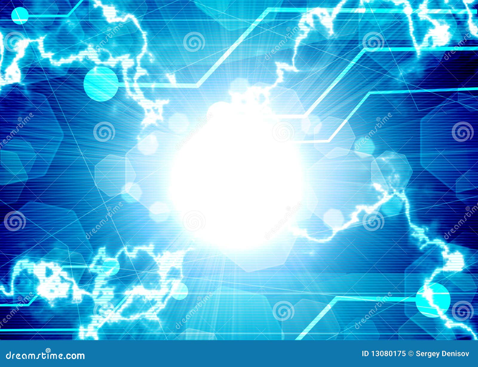 Computer Motherboard on a Blue Background Stock Illustration ...