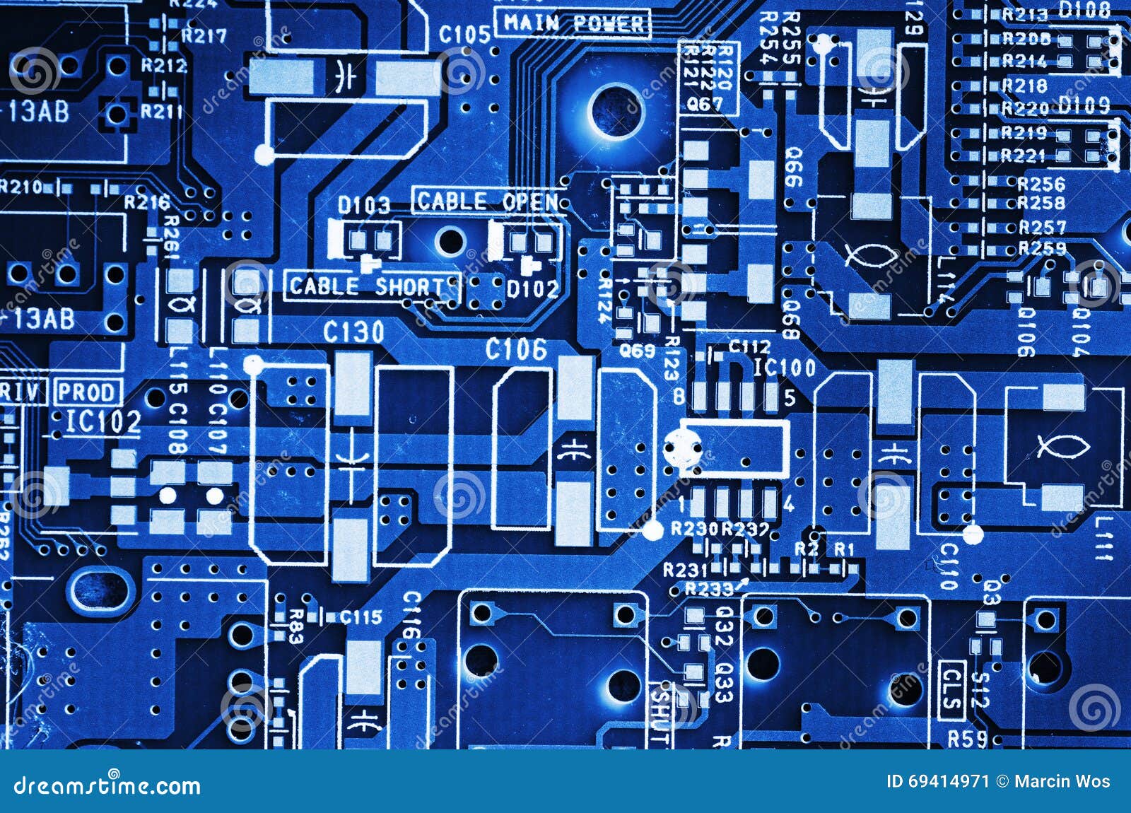 Computer motherboard stock image. Image of circuitry - 69414971
