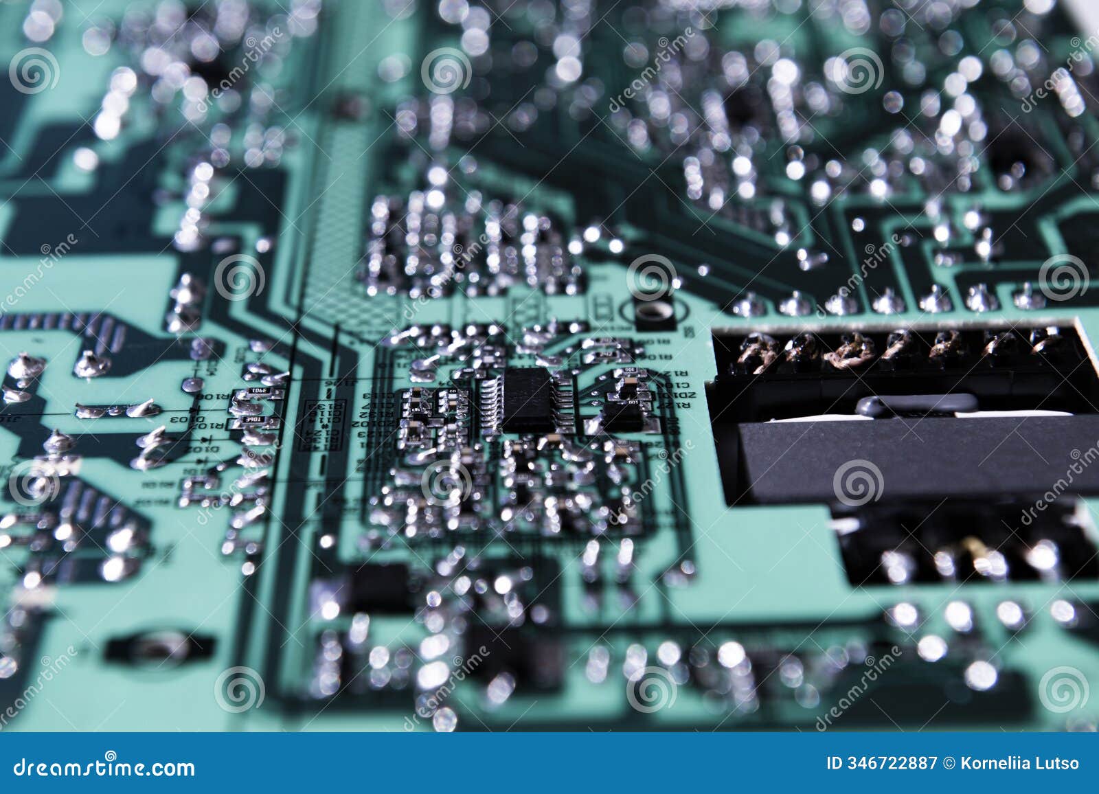 Motherboard Circuit Connects Continents On World Map. Royalty-Free ...