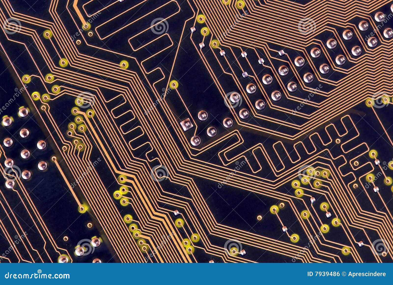 Computer Motherboard - Circuits Stock Photo - Image of conductor ...