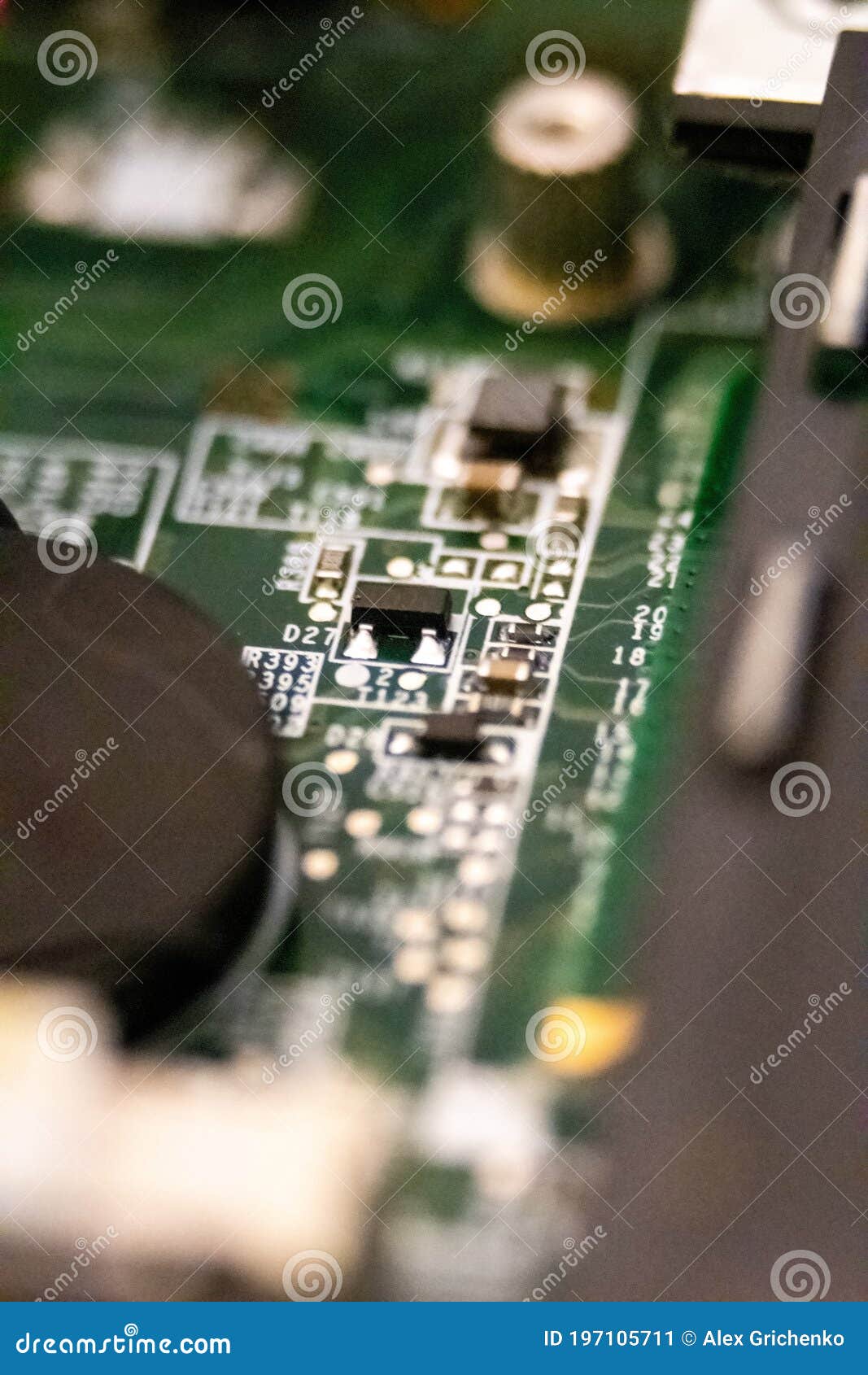Computer Motherboard Circuits Parts or Repair Stock Image - Image of ...