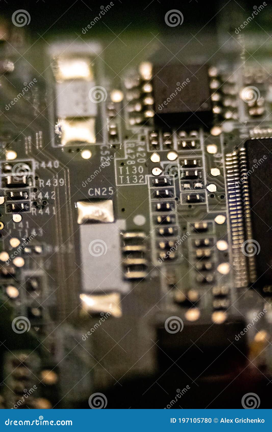 Computer Motherboard Circuits Parts or Repair Stock Photo - Image of ...