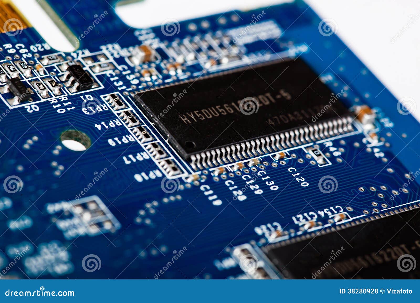 Computer Motherboard Closeup Stock Photo - Image of macro, detail: 38280928