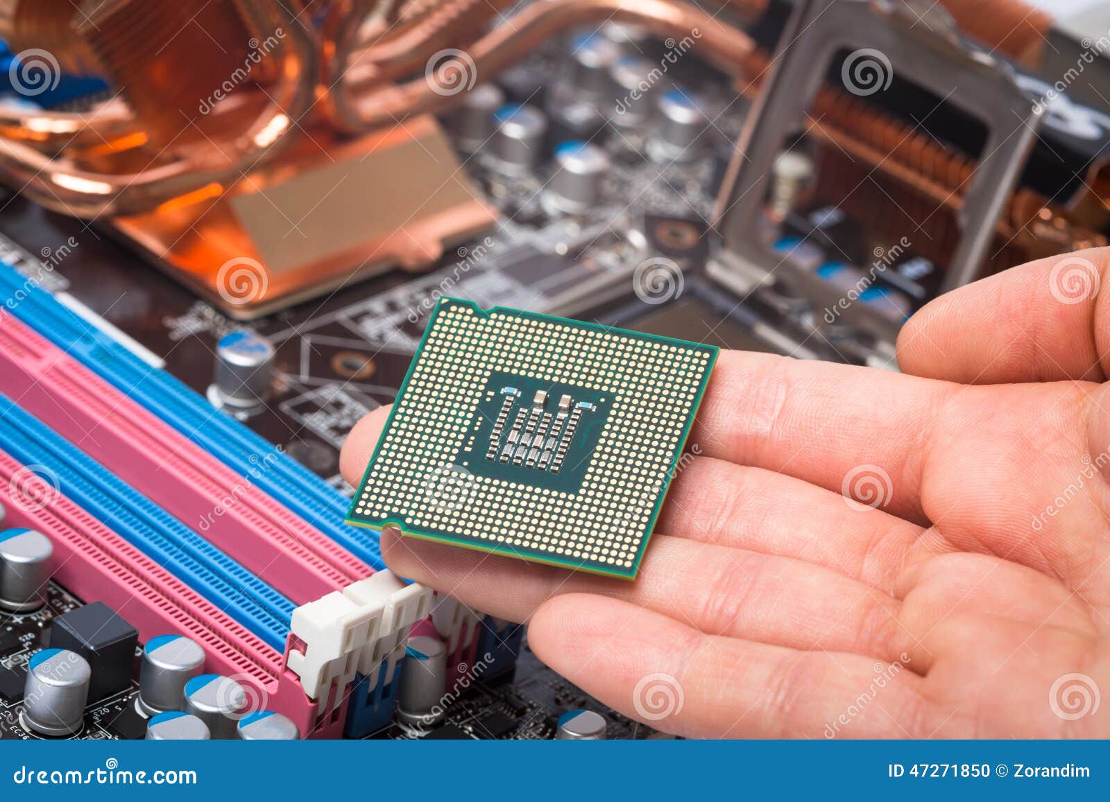 Computer Motherboard Closeup Stock Photo - Image of hardware ...