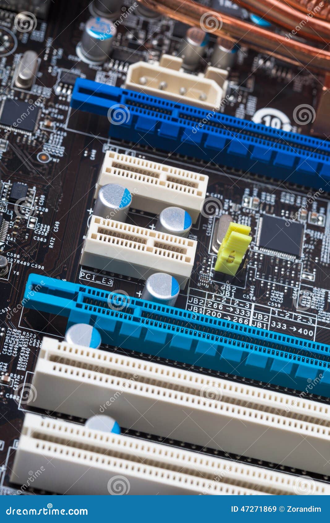 Computer Motherboard Closeup Stock Image - Image of microchip ...