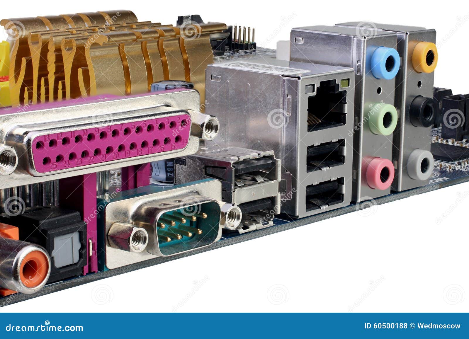 Computer Motherboard Closeup Stock Photo - Image of color, industry ...