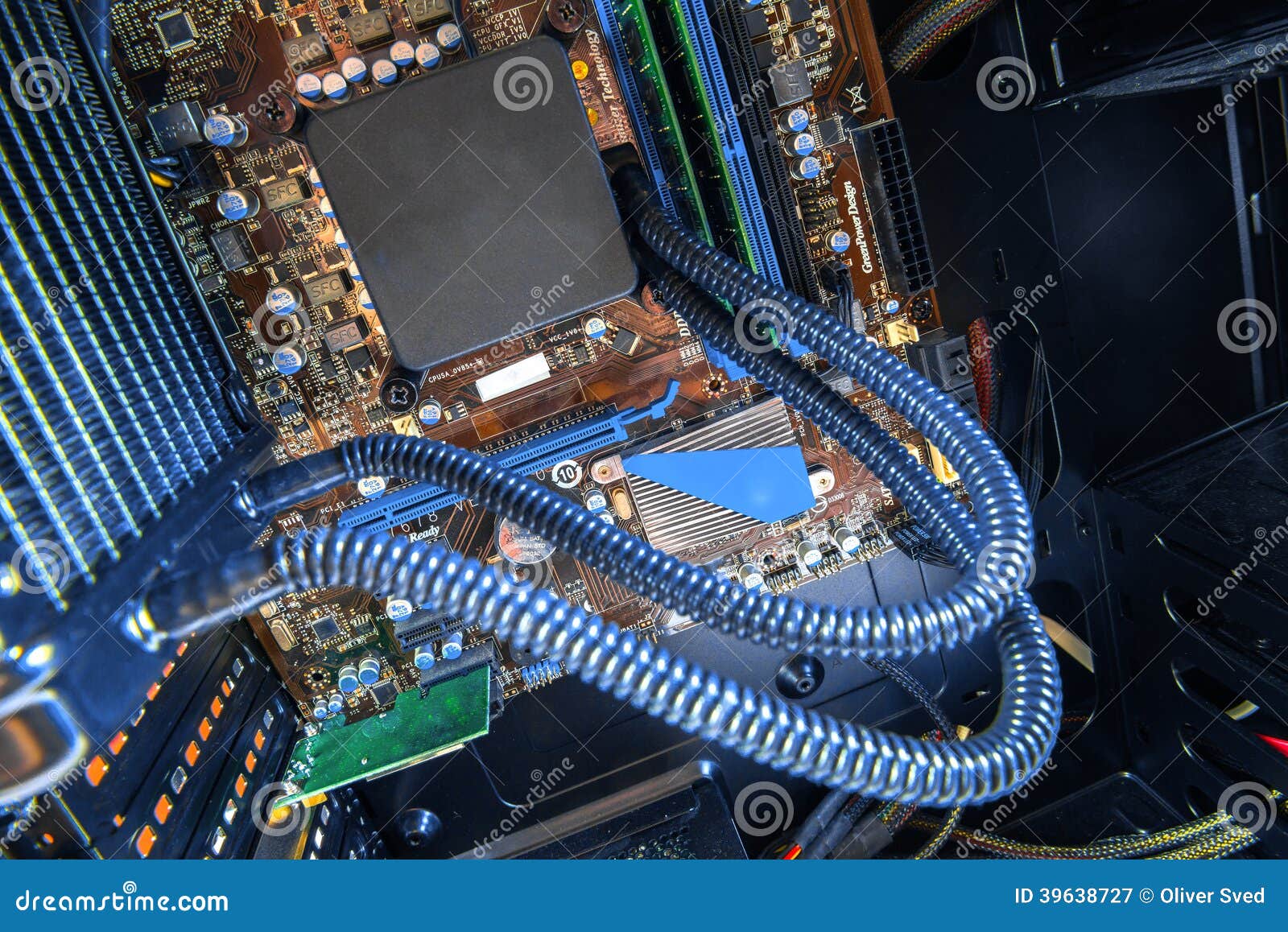 Computer Motherboard Closeup Stock Image - Image of modern, computer ...