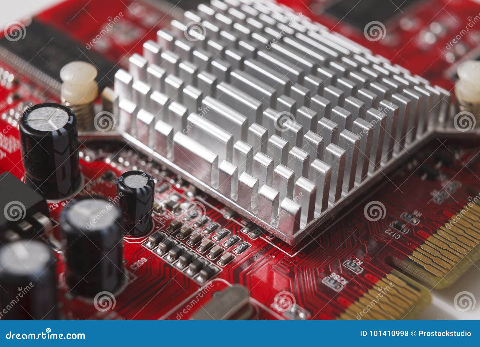 Computer Motherboard Components Close Up Stock Photo - Image of ...
