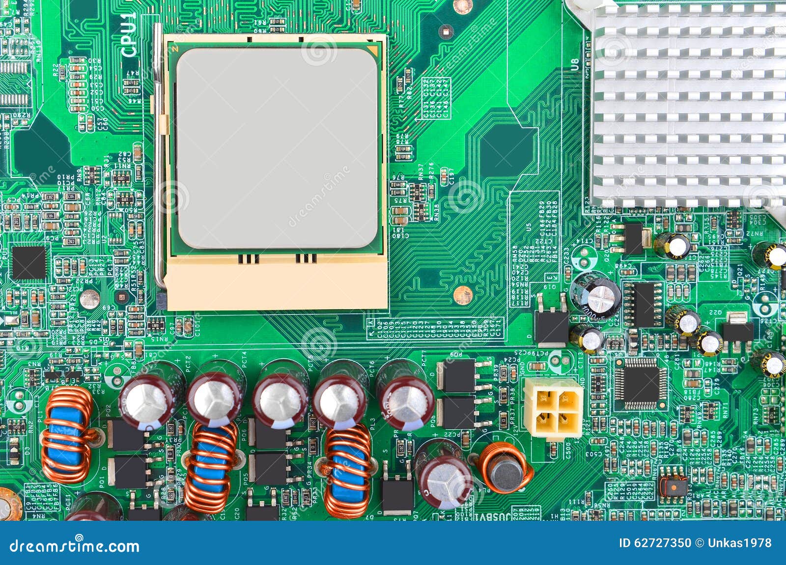 Computer Motherboard, CPU Socket Stock Photo - Image of ...