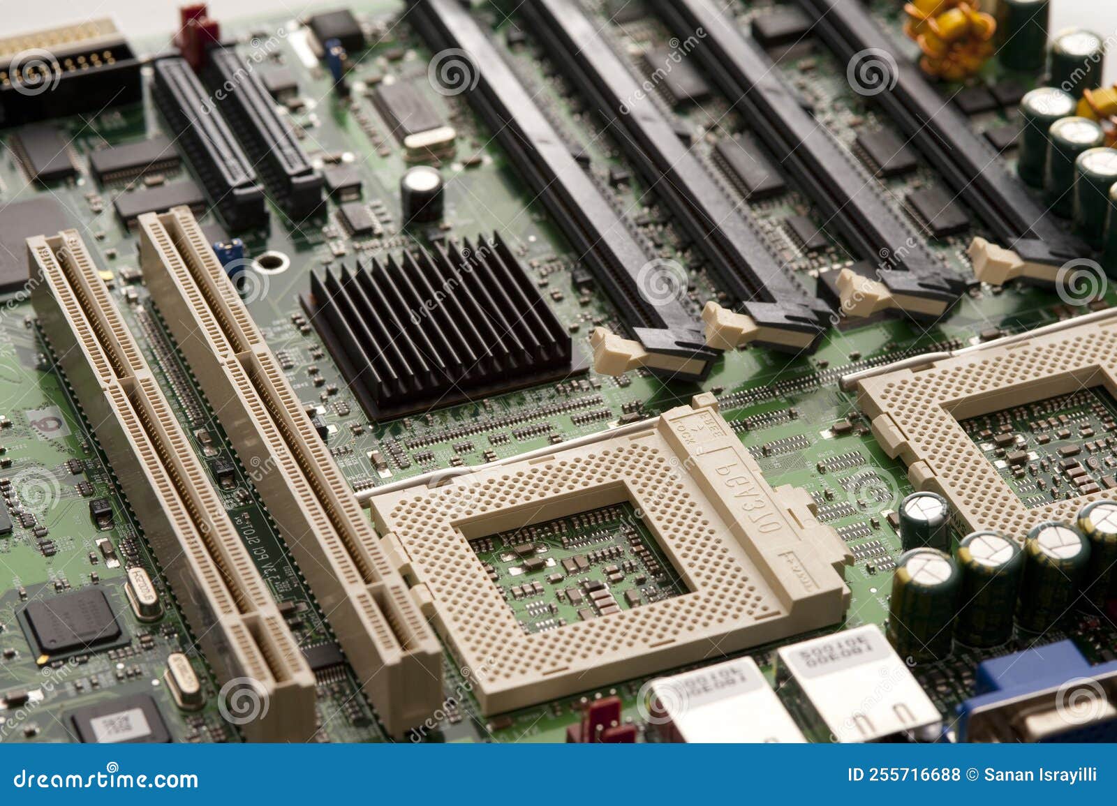 Computer motherboard stock photo. Image of computer - 255716688