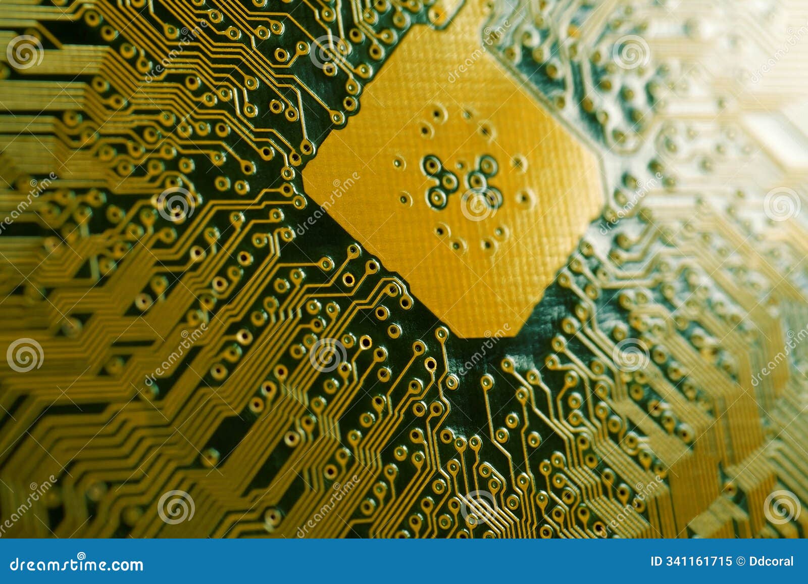 Computer Motherboard. Details of a Mainboard Back Stock Image - Image ...