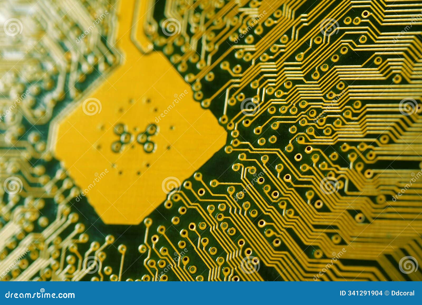 Computer Motherboard. Details of a Mainboard Back Stock Photo - Image ...