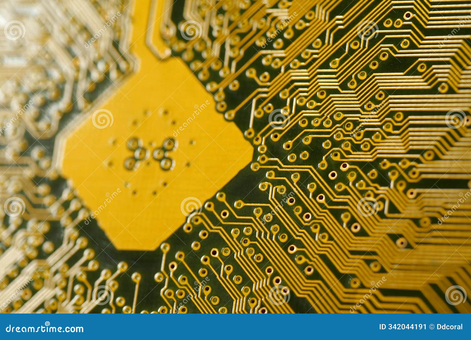 Computer Motherboard. Details of a Mainboard Back Stock Image - Image ...