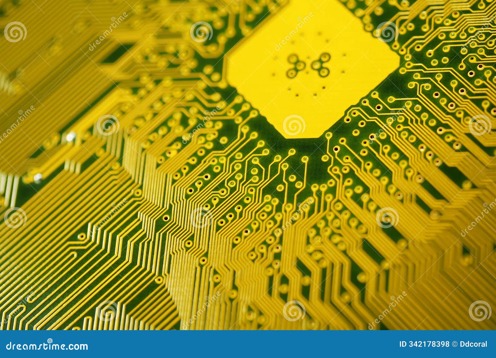 Computer Motherboard. Details of a Mainboard Back Stock Photo - Image ...