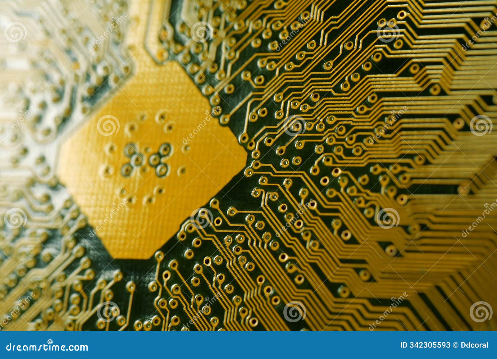 Computer Motherboard. Details of a Mainboard Back Stock Image - Image ...