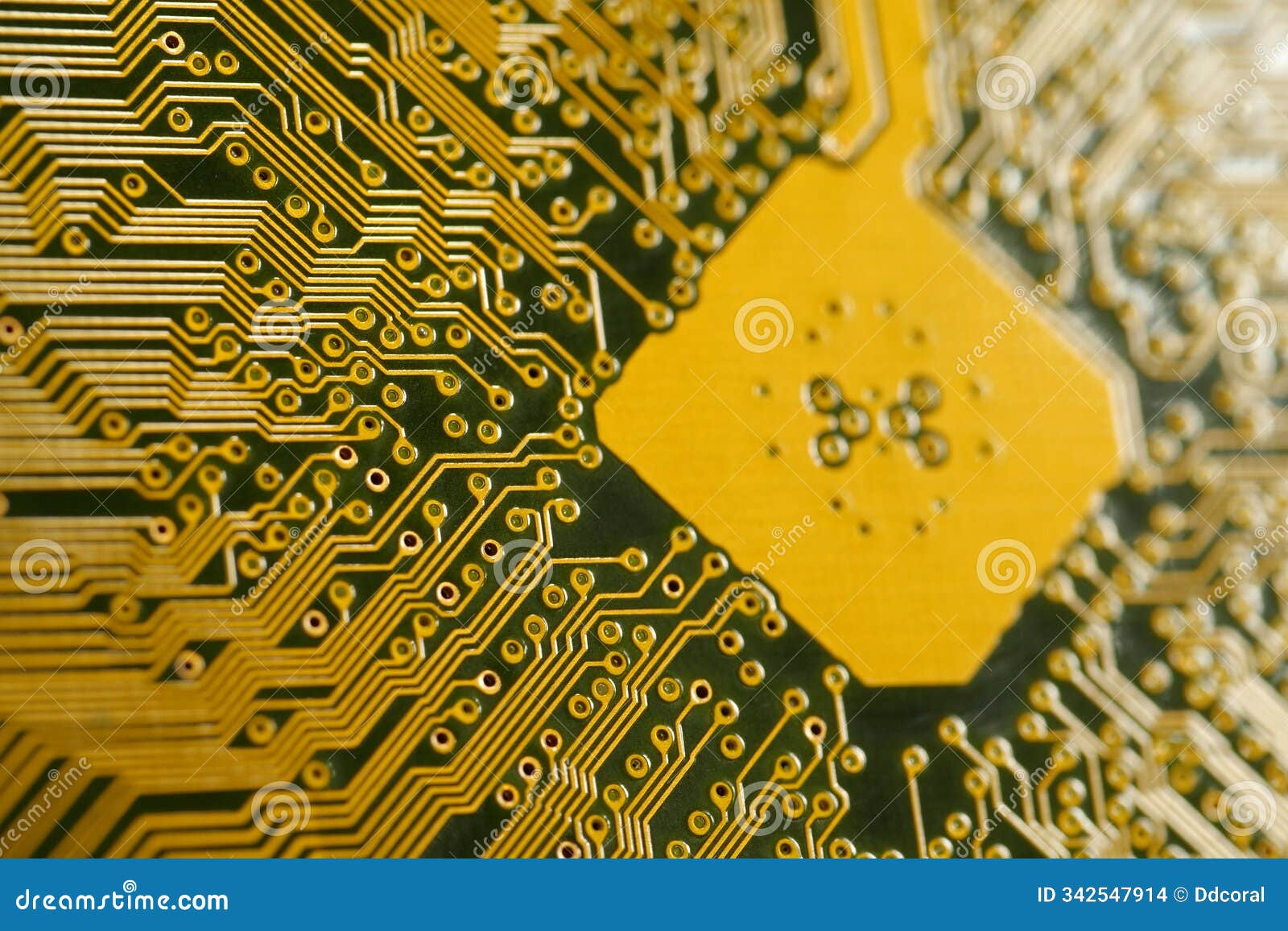 Computer Motherboard. Details of a Mainboard Back Stock Photo - Image ...