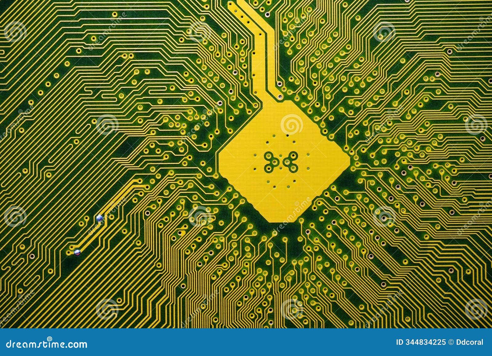 Computer Motherboard. Details of a Mainboard Back Stock Image - Image ...