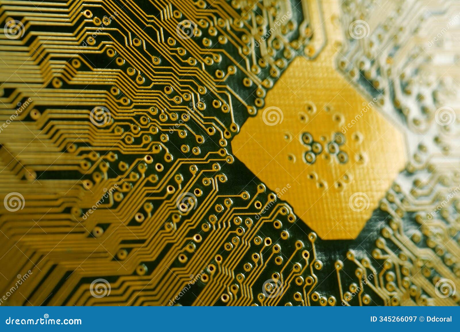 Computer Motherboard. Details of a Mainboard Back Stock Image - Image ...