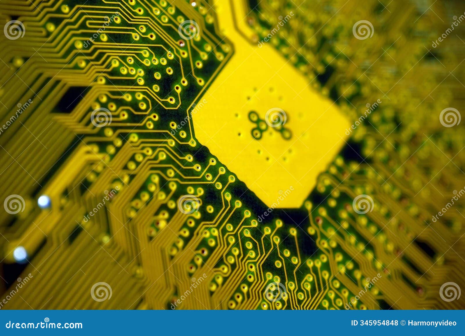 Computer Motherboard. Details of Mainboard Back Stock Photo - Image of ...