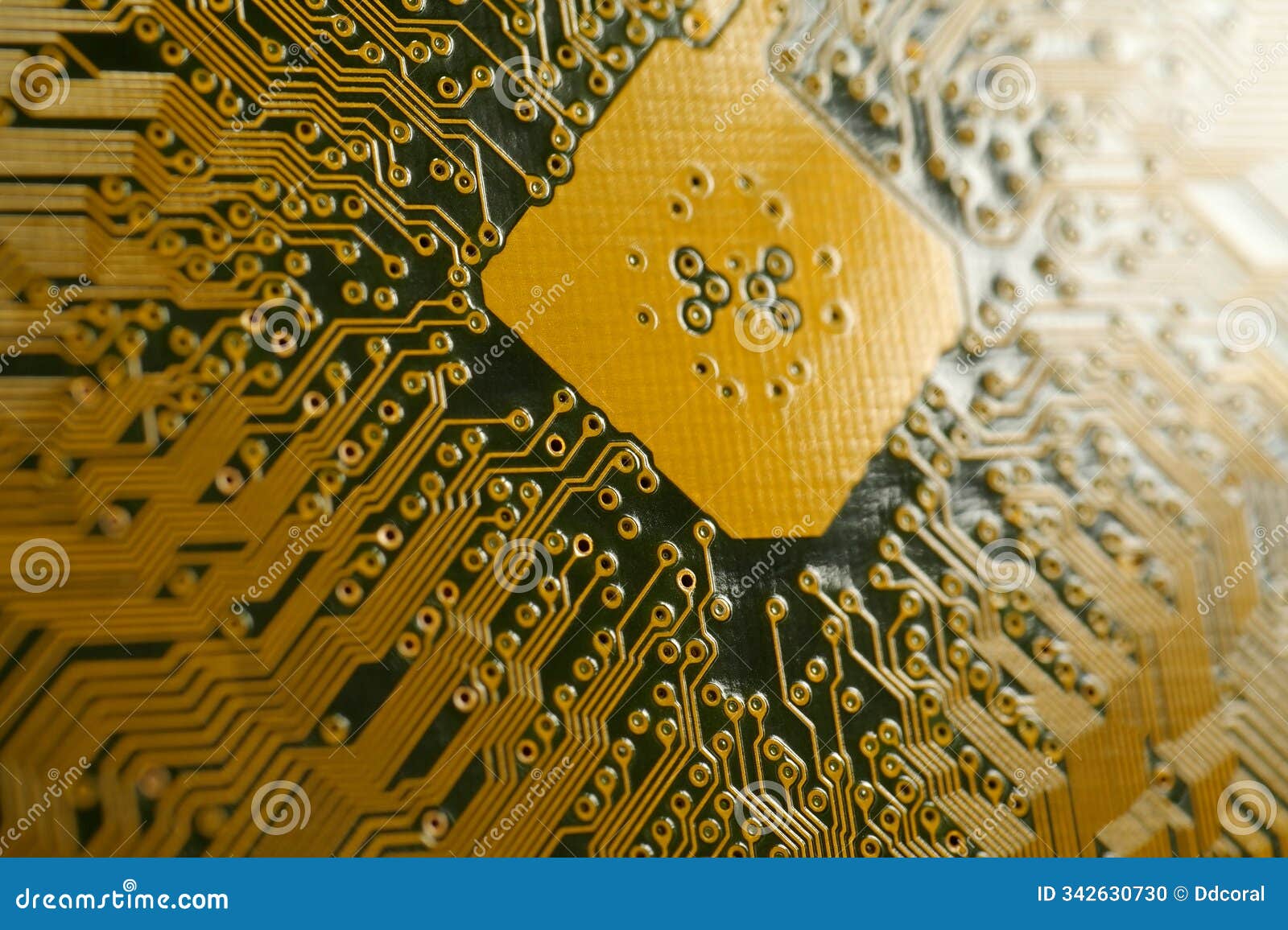 Computer Motherboard. Details of a Mainboard Back Stock Photo - Image ...