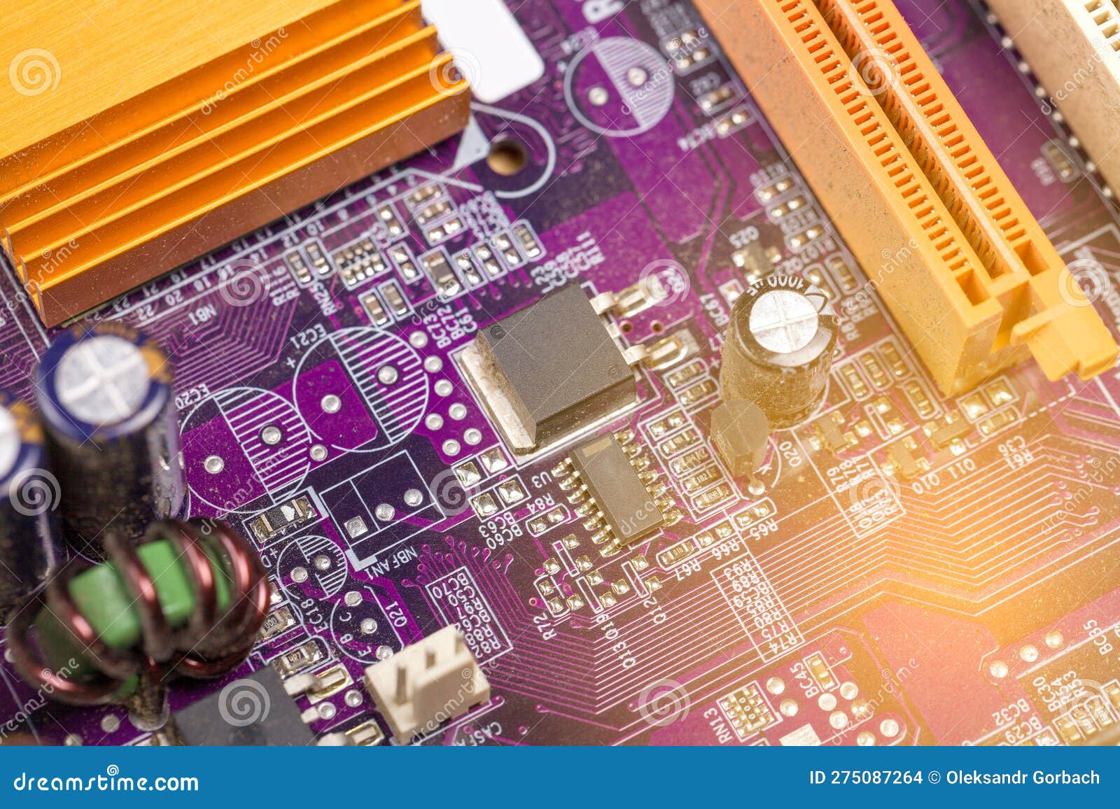 Computer Motherboard. Electronic Circuit Board Stock Photo - Image of ...