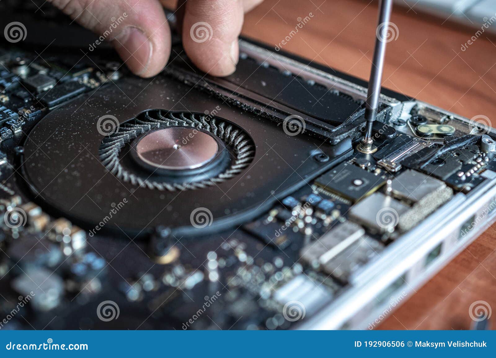 Computer Motherboard Electronic Repair. Hardware Service Technology ...