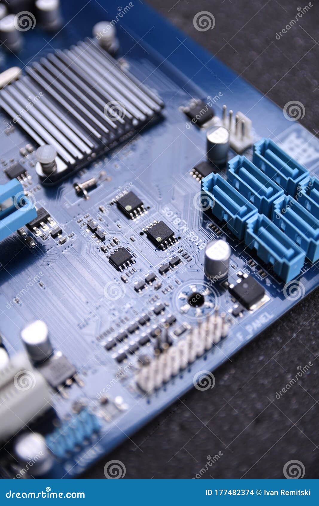 Computer Motherboard and Electronical Components Cpu Gpu Memory and ...