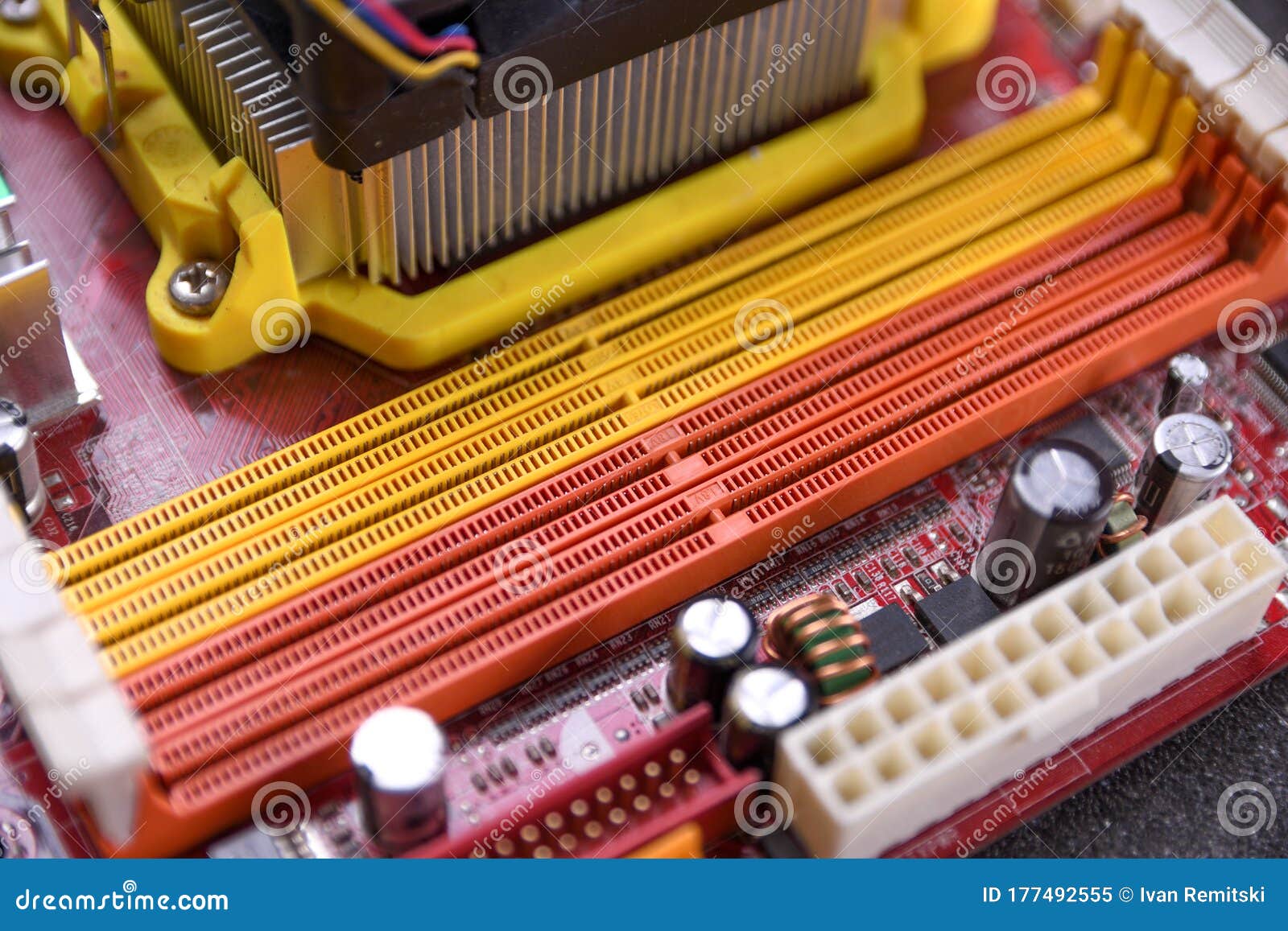 Computer Motherboard and Electronical Components Cpu Gpu Memory and ...