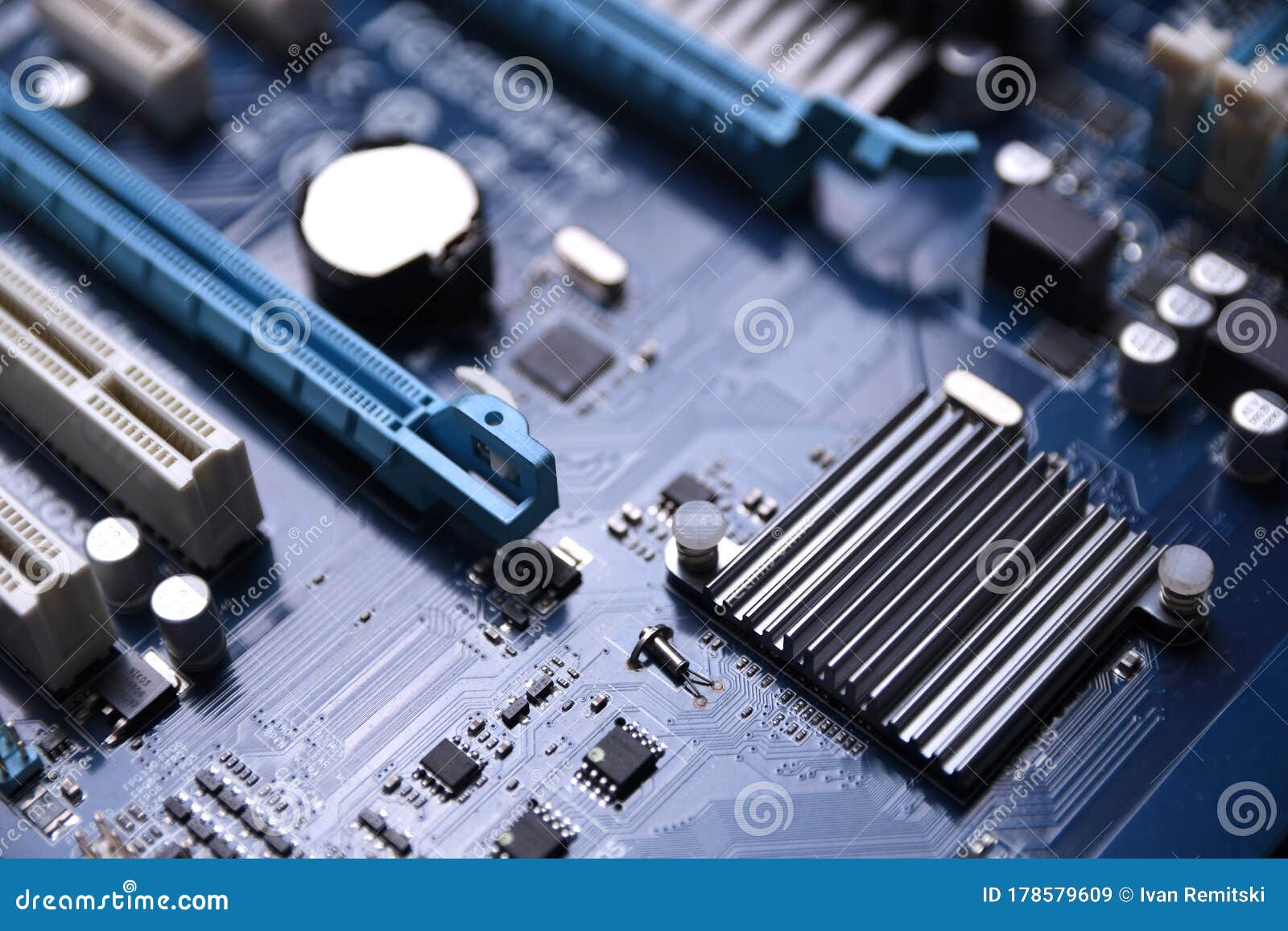 Computer Motherboard and Electronical Components Cpu Gpu Memory and ...