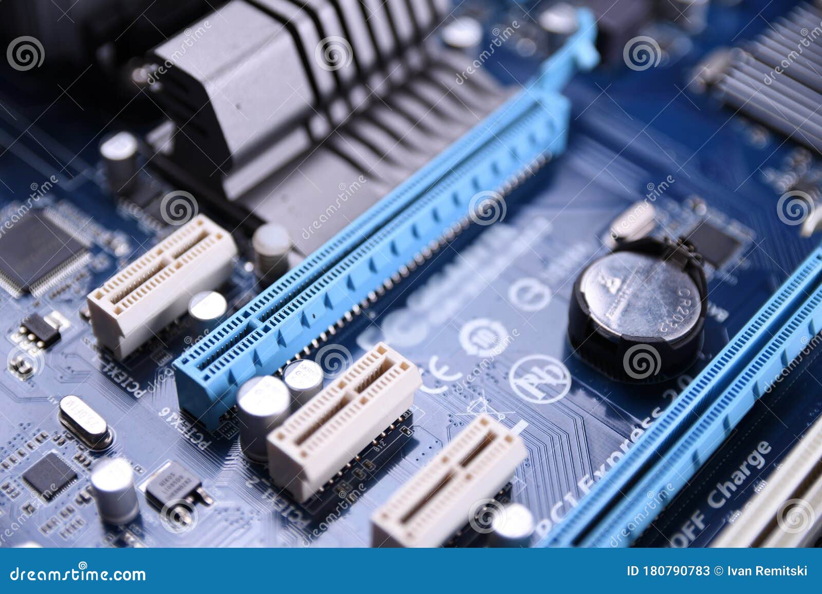 Computer Motherboard and Electronical Components Cpu Gpu Memory and ...