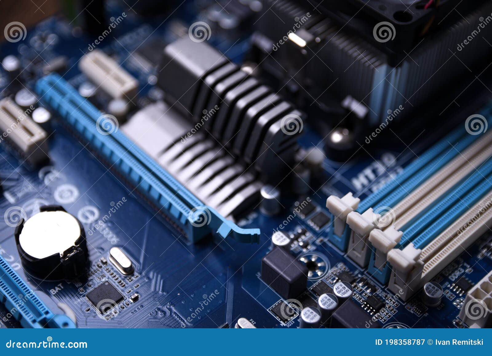 Computer Motherboard and Electronical Components Cpu Gpu Memory and ...
