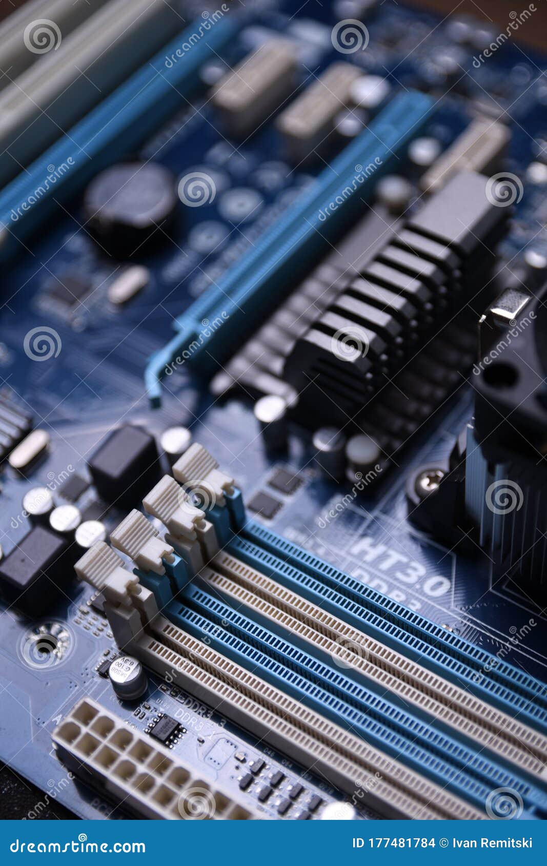 Computer Motherboard and Electronical Components Cpu Gpu Memory and ...