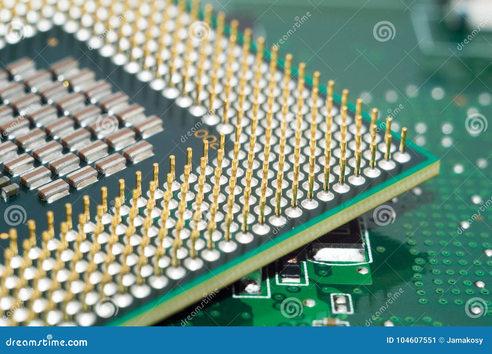 A Computer Motherboard with Half Stock Image - Image of flat, board ...