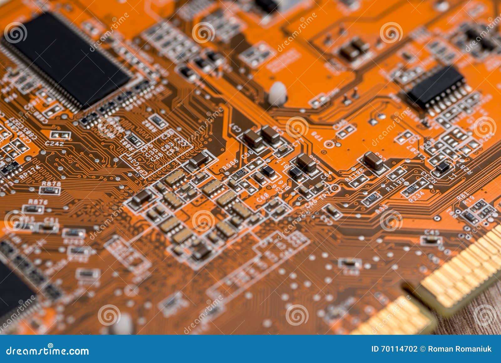 Computer Motherboard Macro View Stock Photo - Image of macro, micro ...