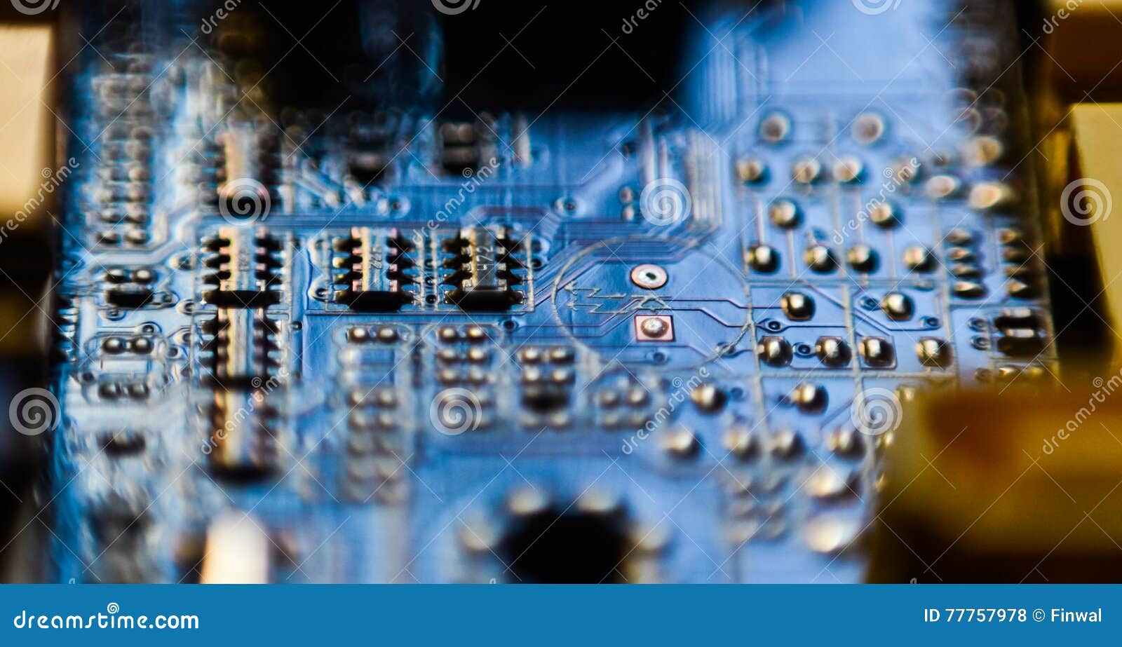 Computer Motherboard Micro Chip Circuit Close Up Stock Photo - Image of ...