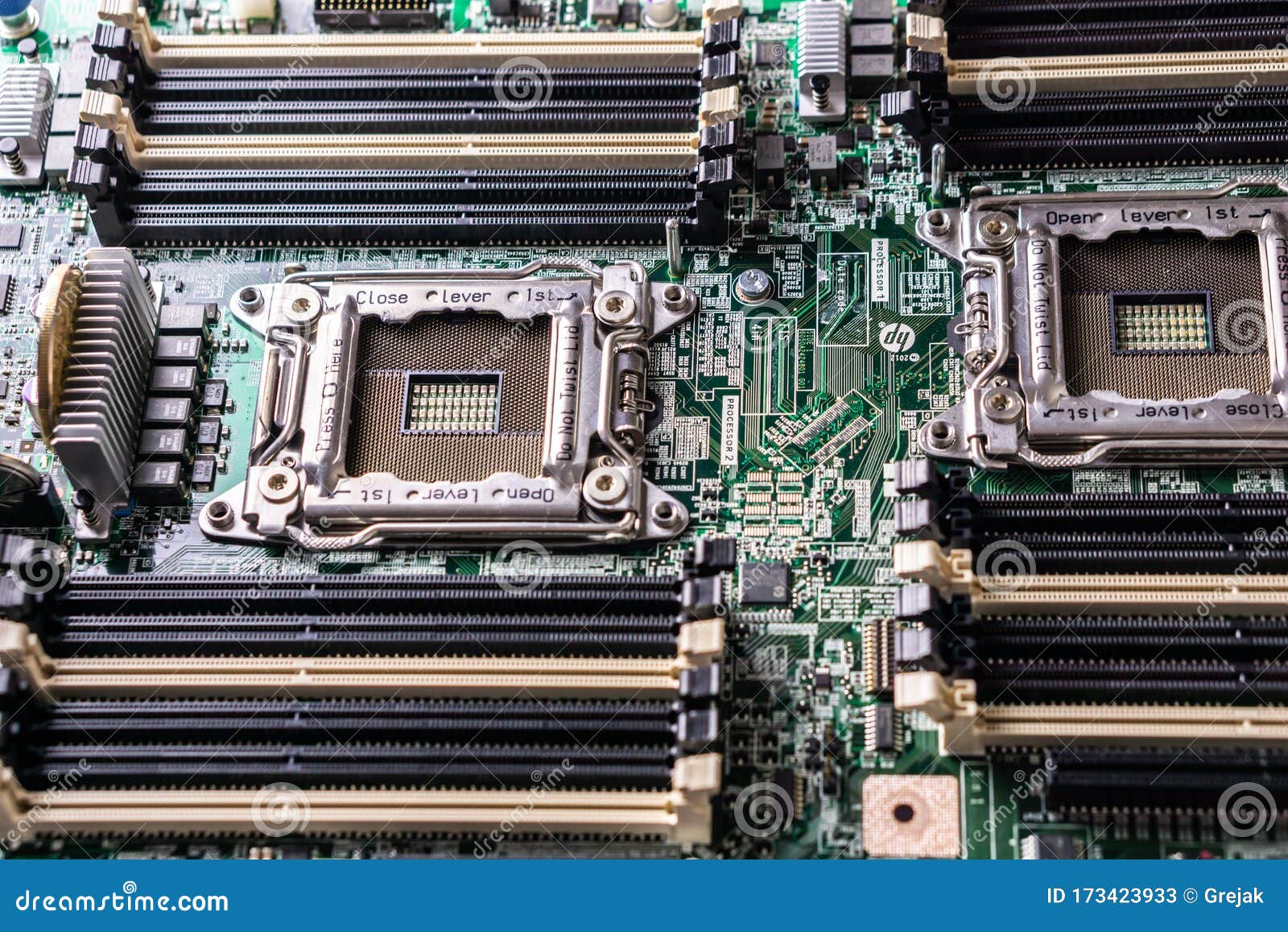 Computer Motherboard without Parts Stock Image - Image of electric ...