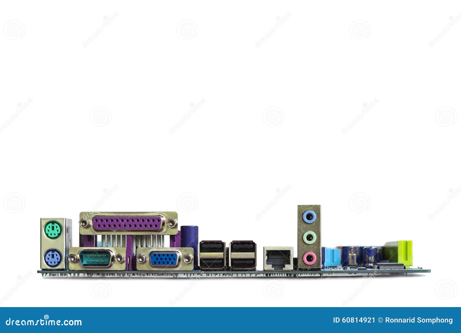 Motherboard Connectors On Back Of Computer Stock Image | CartoonDealer ...