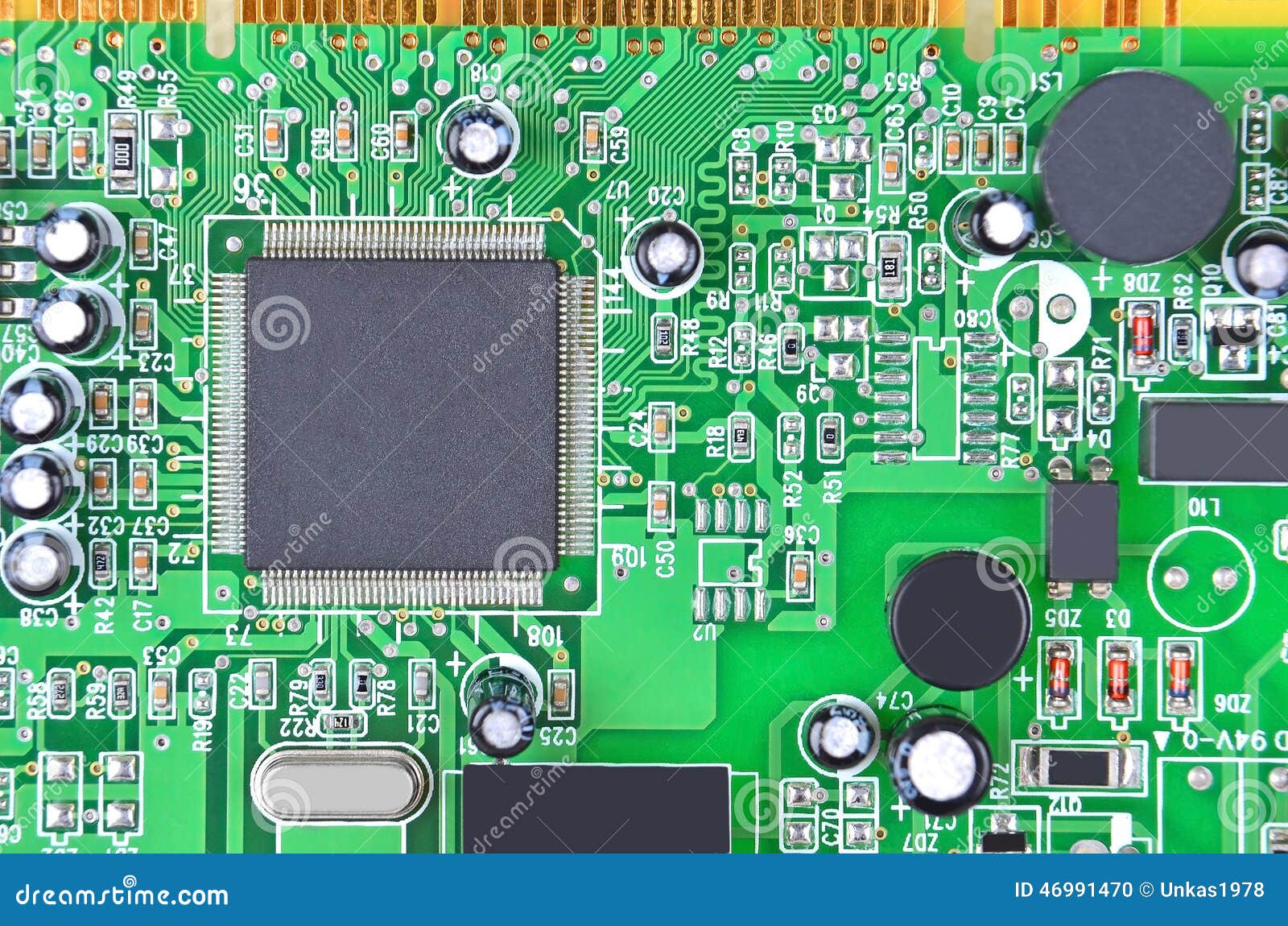 Computer motherboard stock photo. Image of micro, megabyte - 46991470