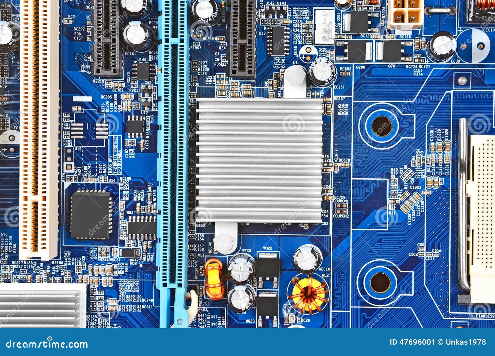 Computer motherboard stock image. Image of board, hardware - 47696001