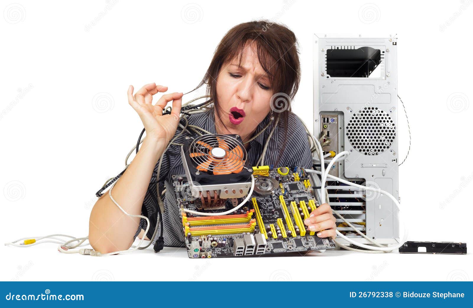 Computer Motherboard Problem Royalty Free Stock Photos - Image: 26792338