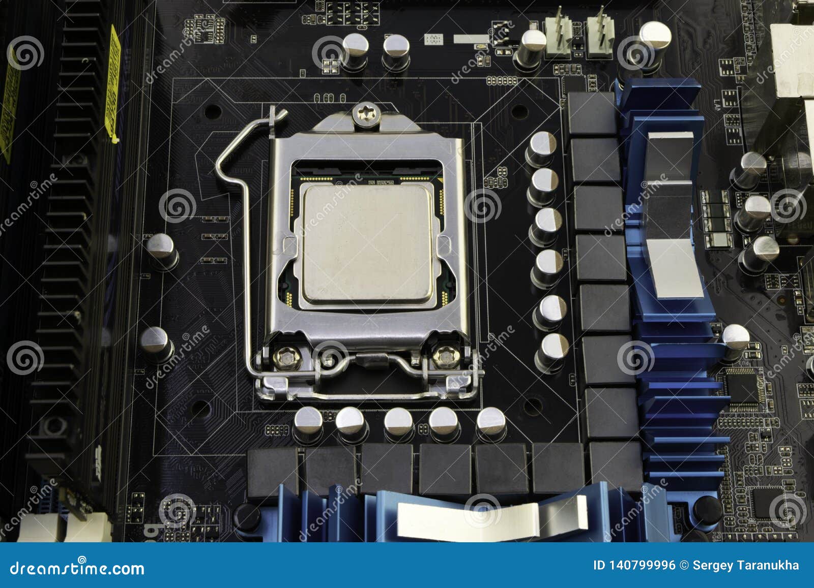 Computer Motherboard, with Processor Installed on it Stock Photo ...