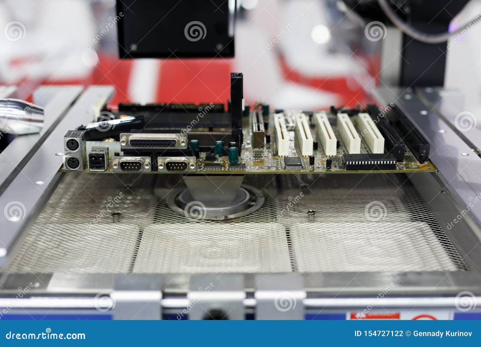 Computer Motherboard Repair Machine Stock Photo - Image of automatic ...