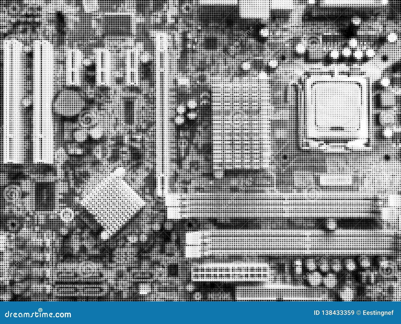 Computer Motherboard. Vector Illustration Stock Vector - Illustration ...