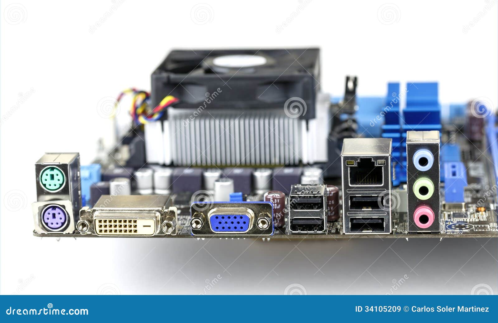 Computer motherboard stock image. Image of electronics - 34105209