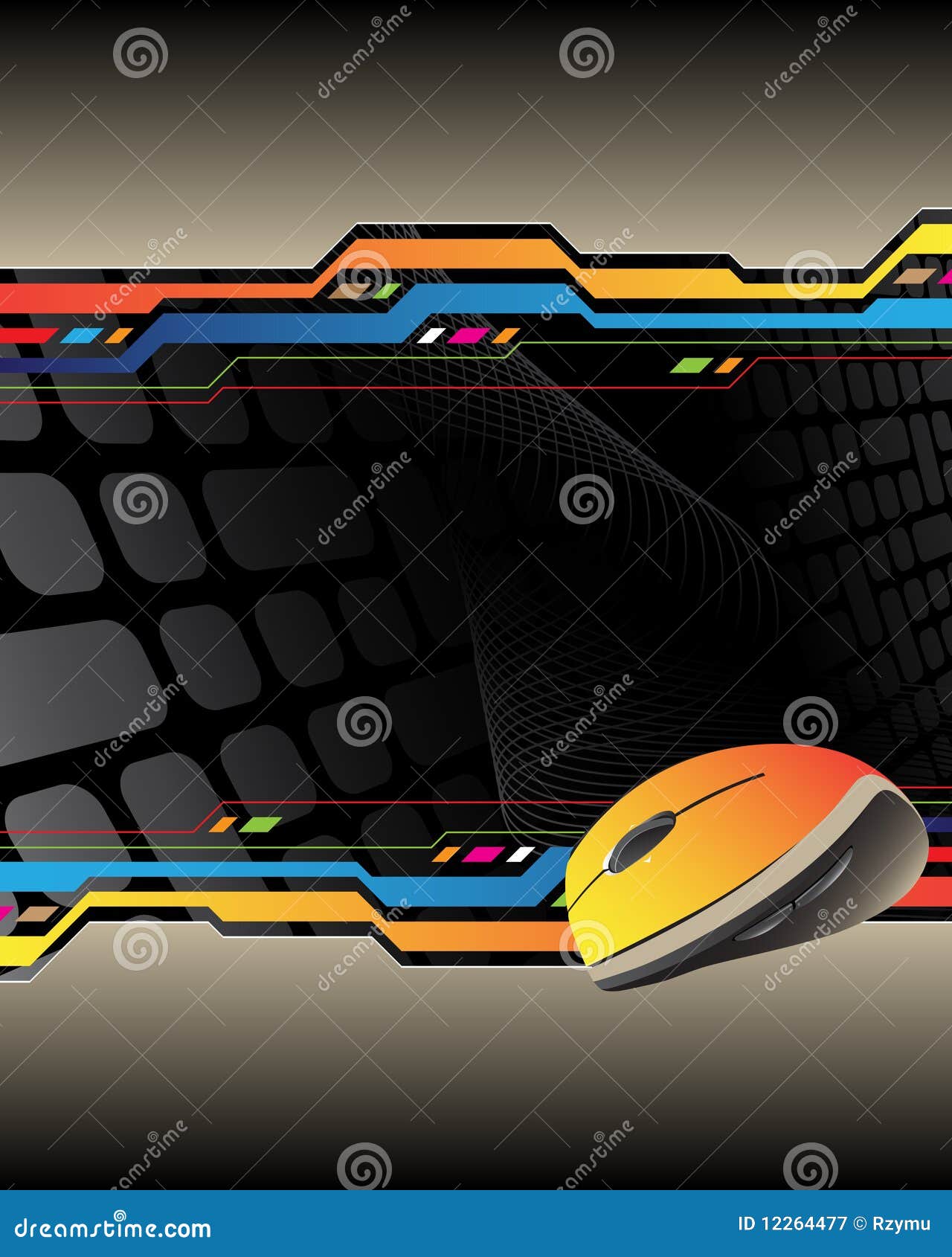 Computer mouse stock vector. Illustration of lined, internet - 12264477