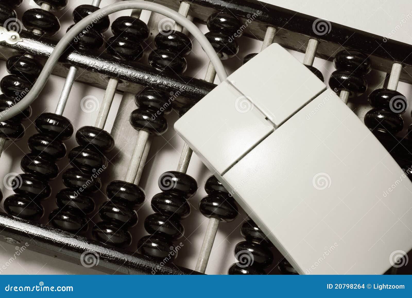 Computer Mouse on Abacus stock photo. Image of internet - 20798264