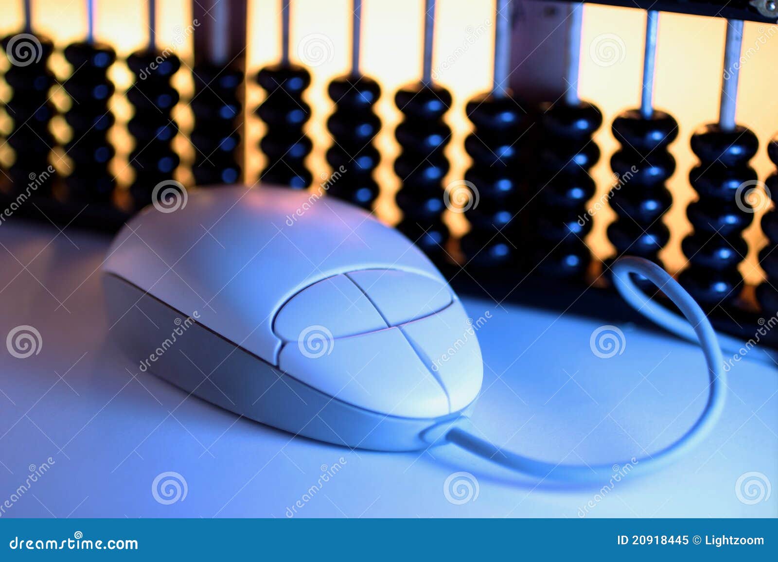 Computer Mouse and Abacus stock image. Image of calculator - 20918445