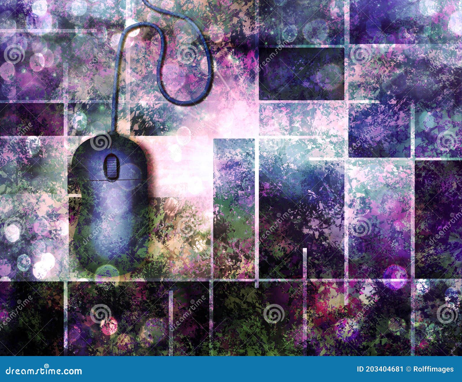 Computer Mouse on Abstract Background Stock Illustration - Illustration ...