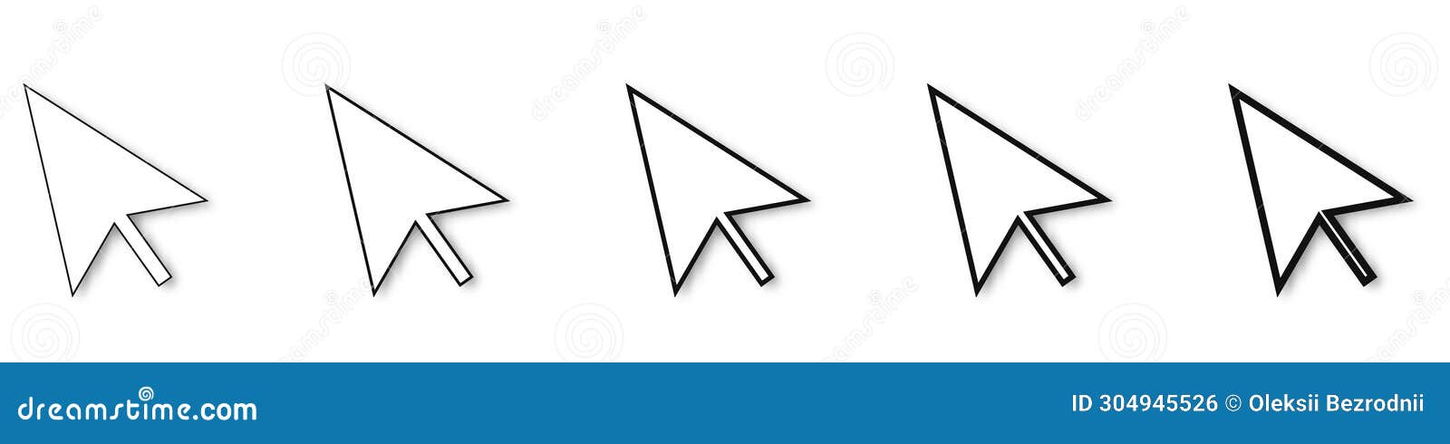Computer Mouse Arrow Click Cursor. Pointer Cursor Stock Illustration ...